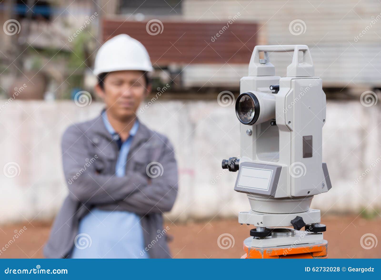 Surveyor Equipment Tacheometer or Theodolite Outdoors Stock Photo ...