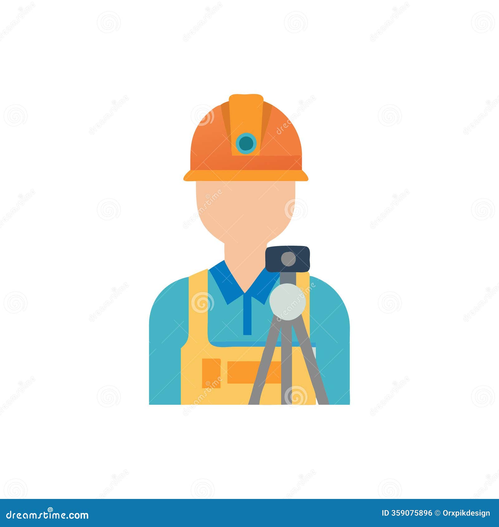 Surveyor Icon for Construction Projects Stock Illustration ...