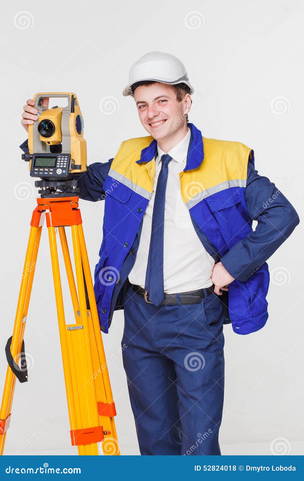 Surveyor isolated stock photo. Image of equipment, adult - 52824018