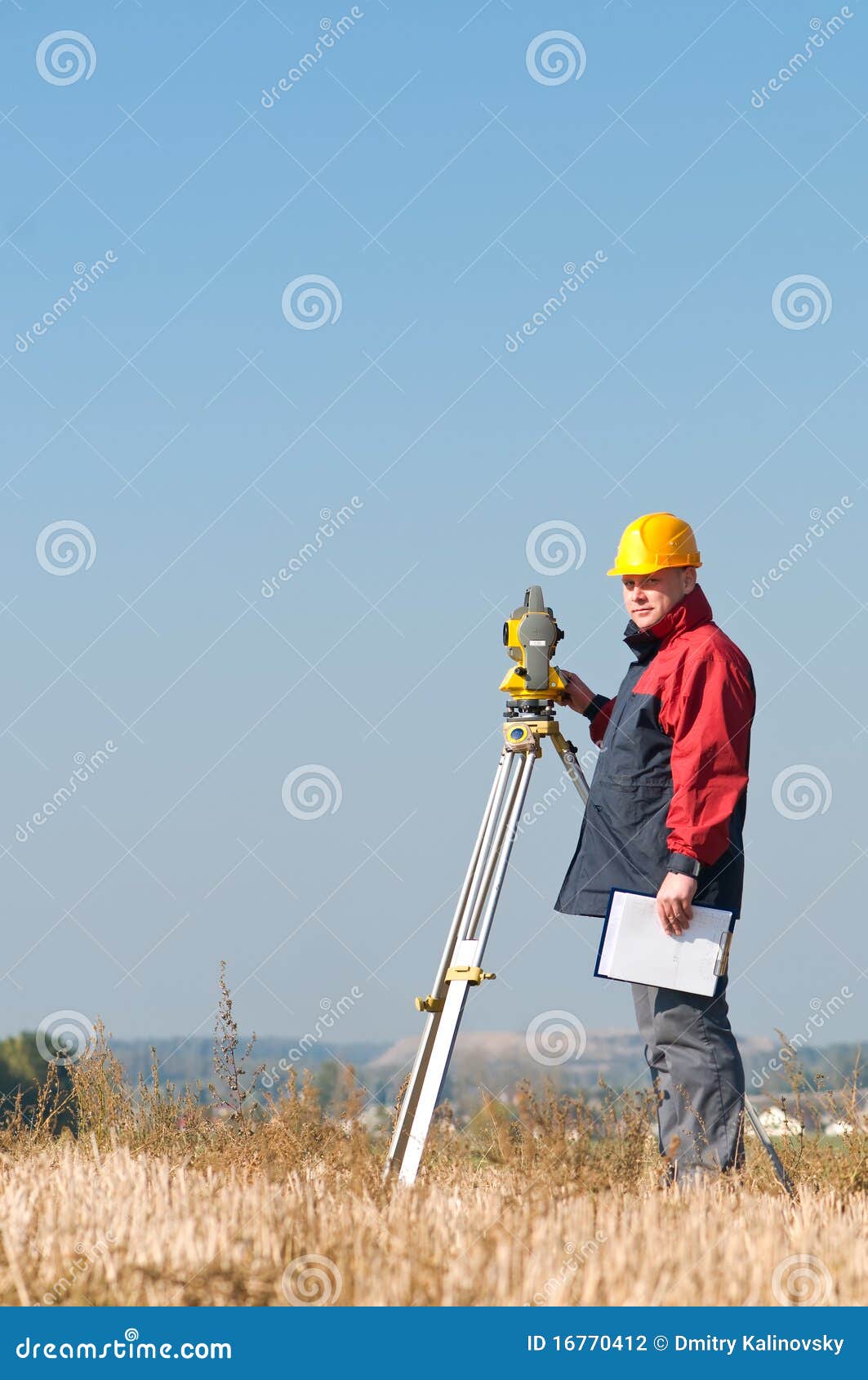 Surveyor theodolite works stock photo. Image of horizontal - 16770412