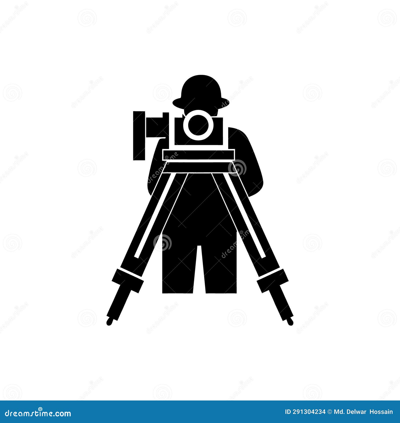 Sketch Of A Surveyor At Work Vector Illustration | CartoonDealer.com ...