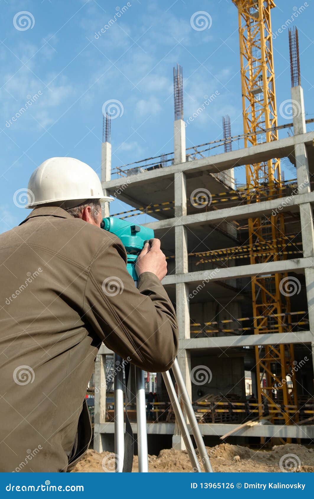 Surveyor with Transit Level Stock Photo - Image of looking, meter: 13965126