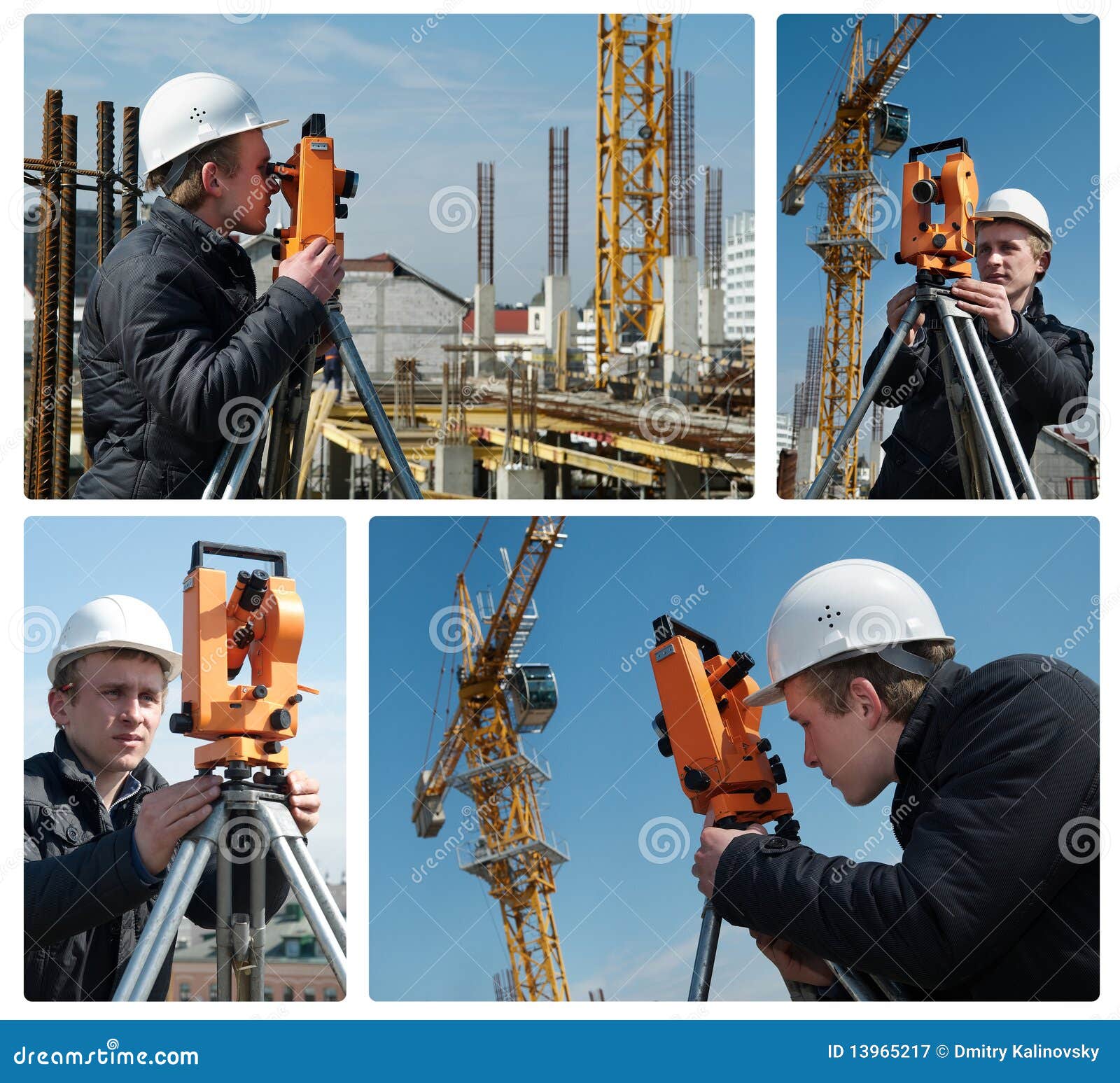 Surveyor with Transit Level Stock Image - Image of geodesist, building ...