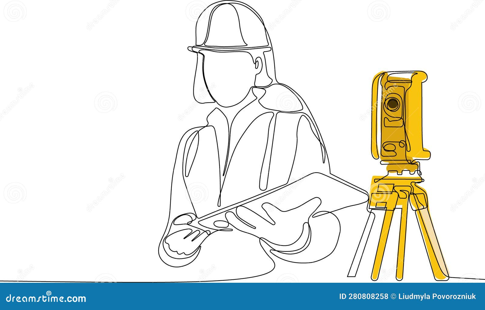 Surveyor With A Tripod Icon. Geodesic Tripod. Vector Illustration ...