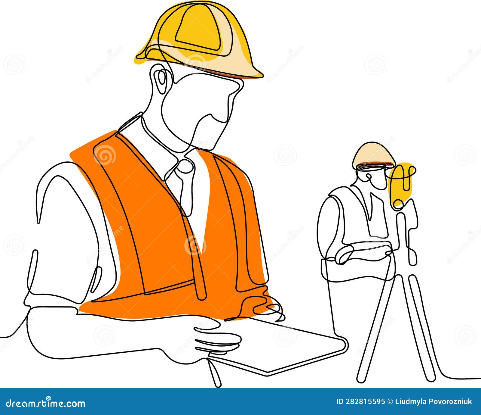 Surveyor With A Tripod Icon. Geodesic Tripod. Cartoon Vector ...