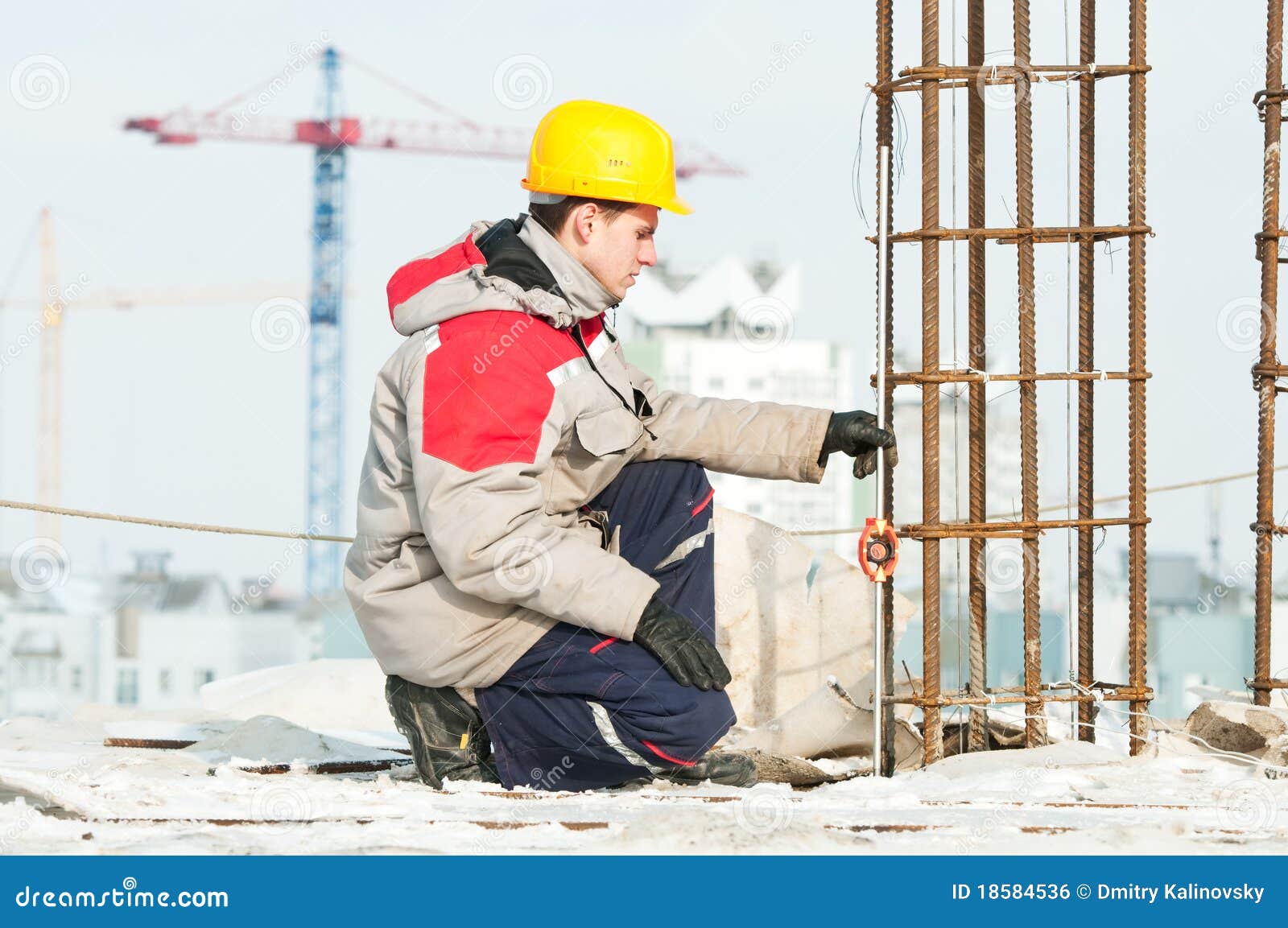 Surveyor at work stock photo. Image of measurement, engineer - 18584536