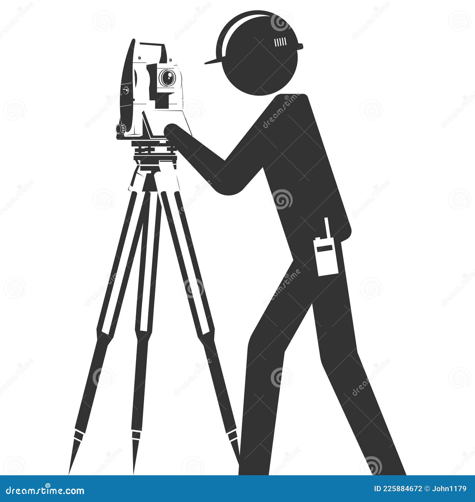 Surveyor Geodetic Engineer Theodolite Cartoon Royalty-Free Stock ... Surveyor Geodetic Engineer Theodolite Cartoon Royalty-Free Stock ...