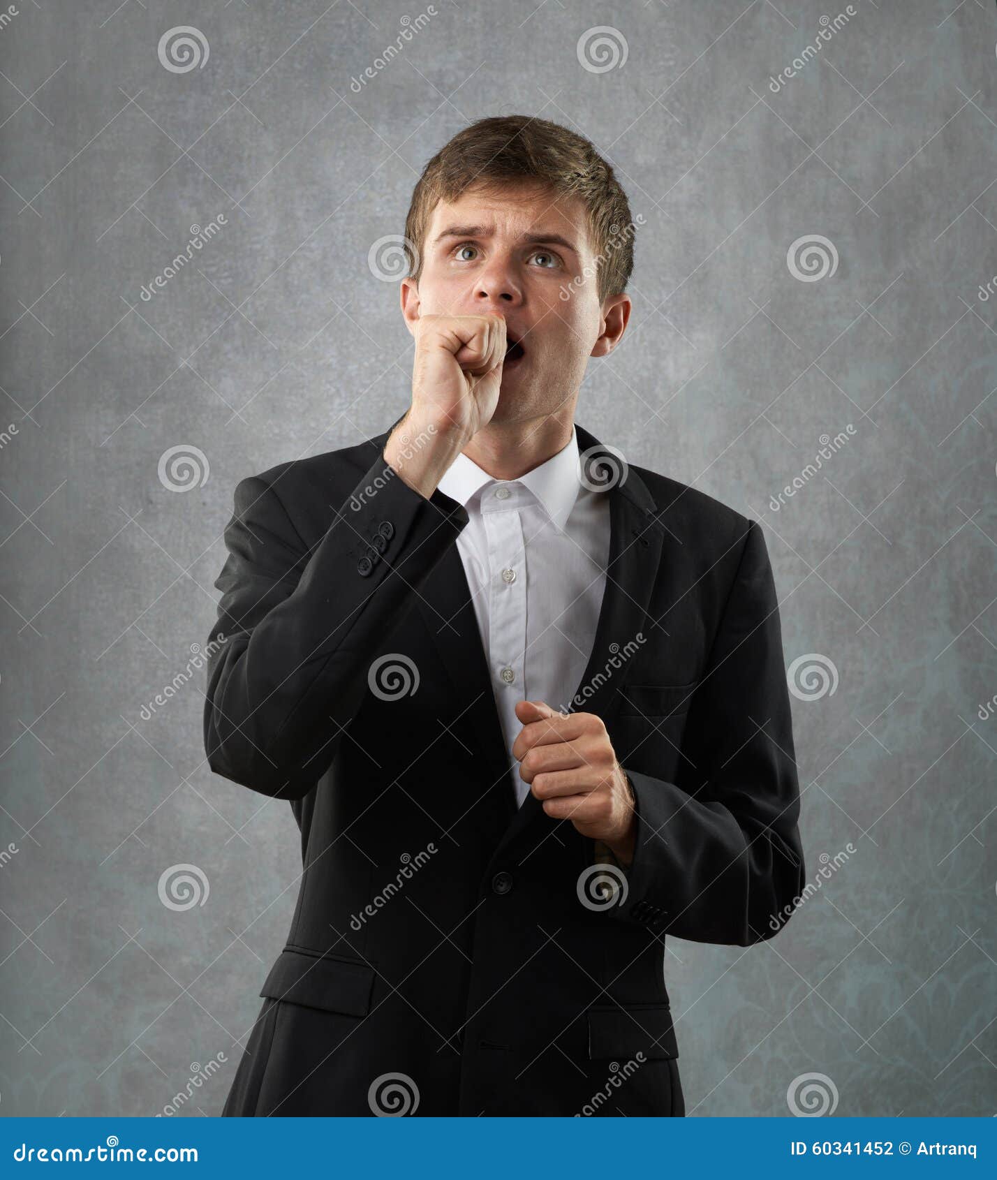 Survie and worry man stock photo. Image of emotion, preoccupied - 60341452