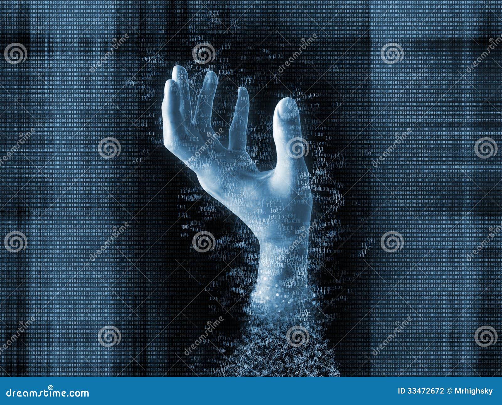 Survival in Digital World stock illustration. Illustration of ...