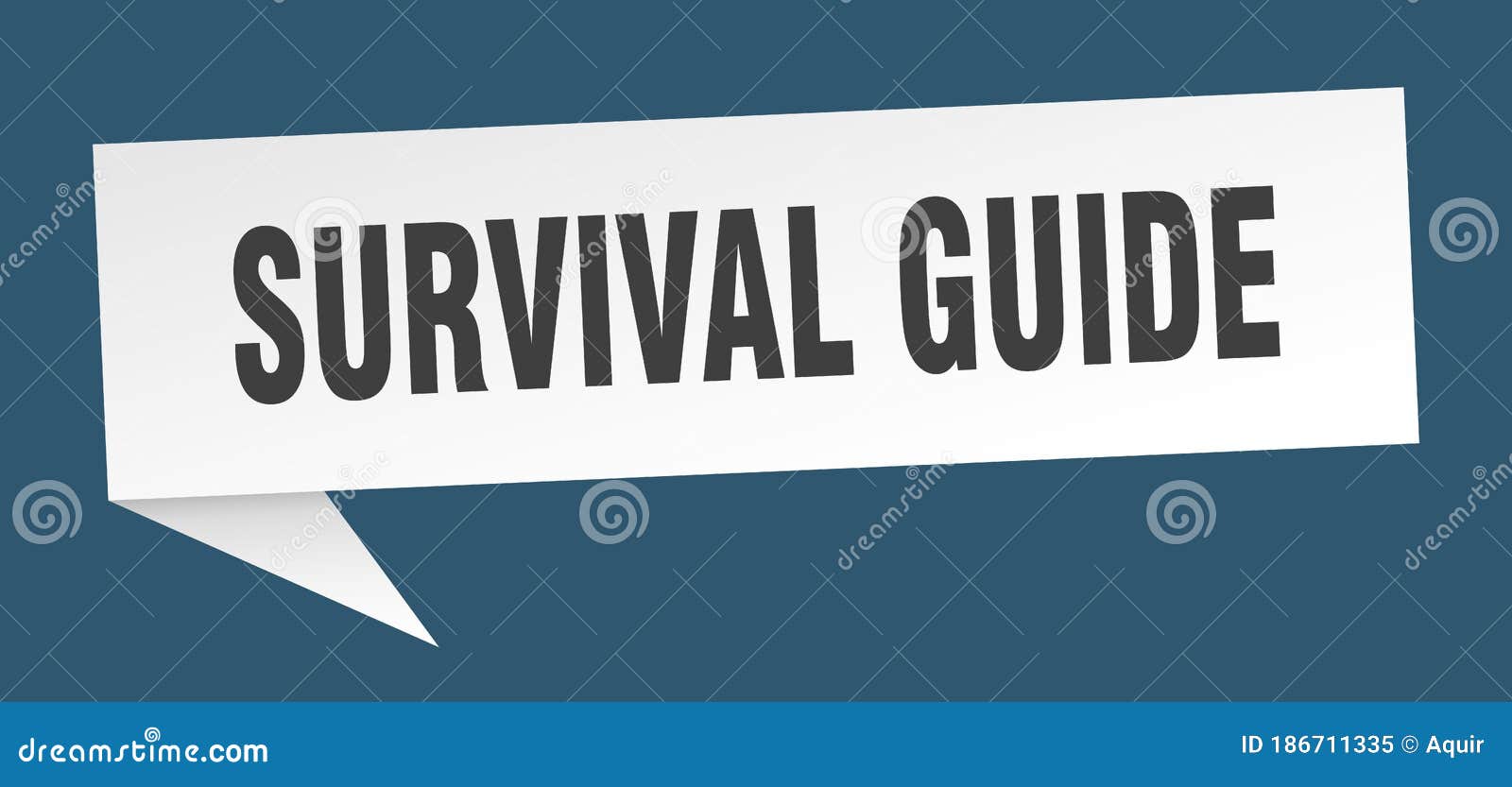 Survival Guide Banner. Survival Guide Speech Bubble Stock Vector ...