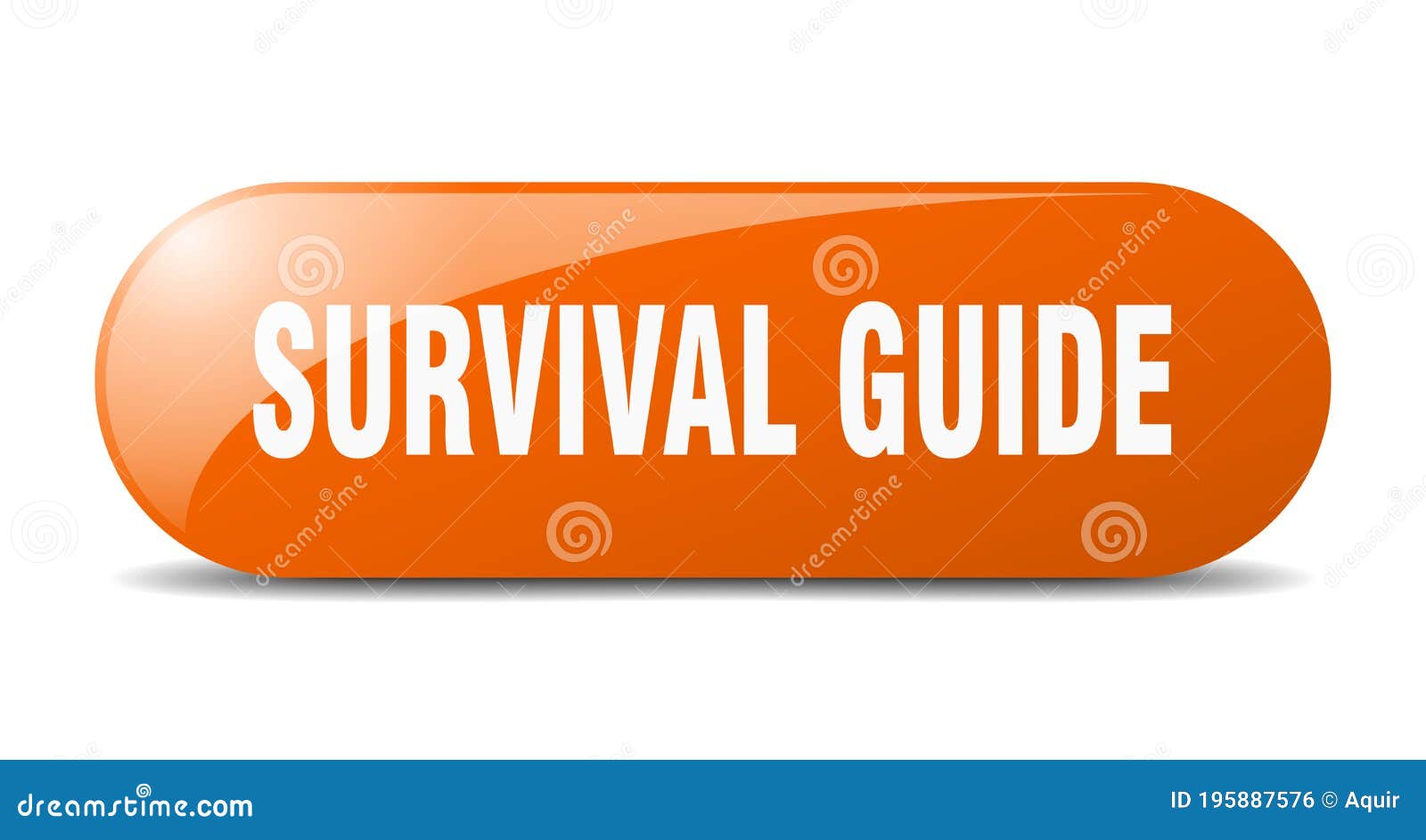 Survival Guide Button. Sticker. Banner. Rounded Glass Sign Stock Vector ...