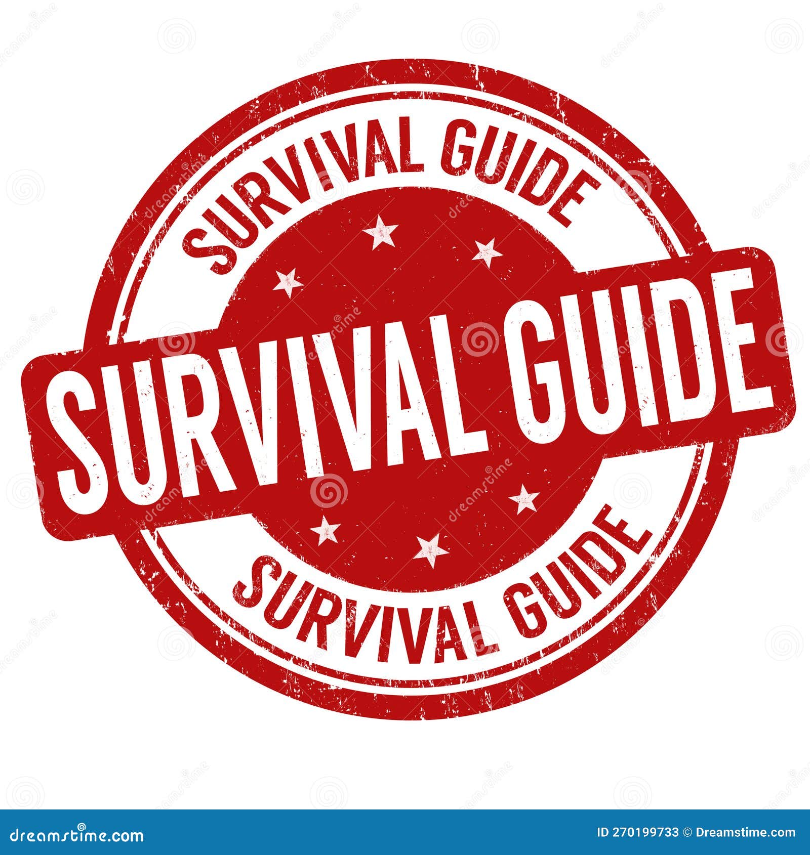 Survival Guide Stamp Watermark Icon Label Warning Sign Wild Adventure ...