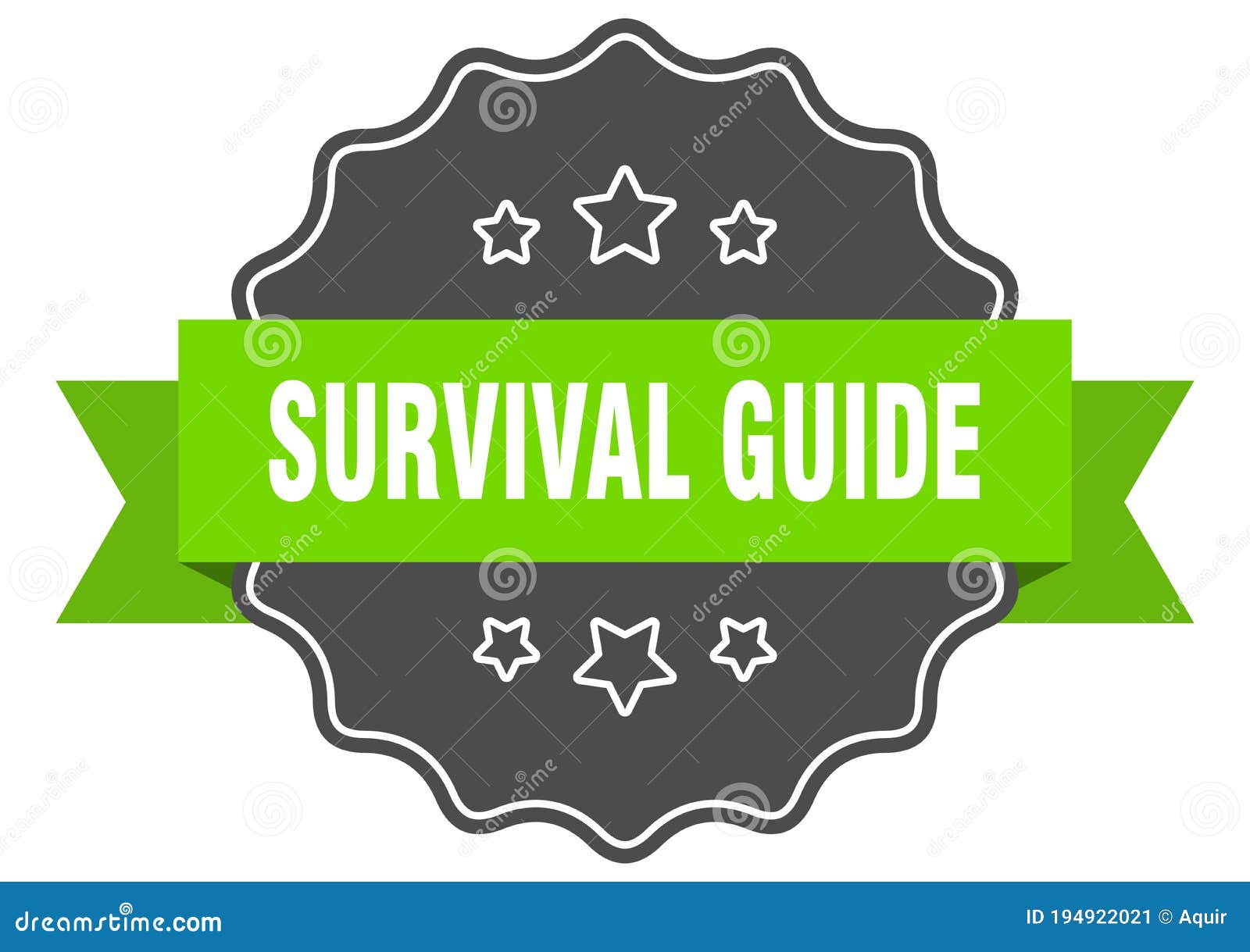 Survival Guide Label. Survival Guide Isolated Seal. Sticker. Sign Stock ...