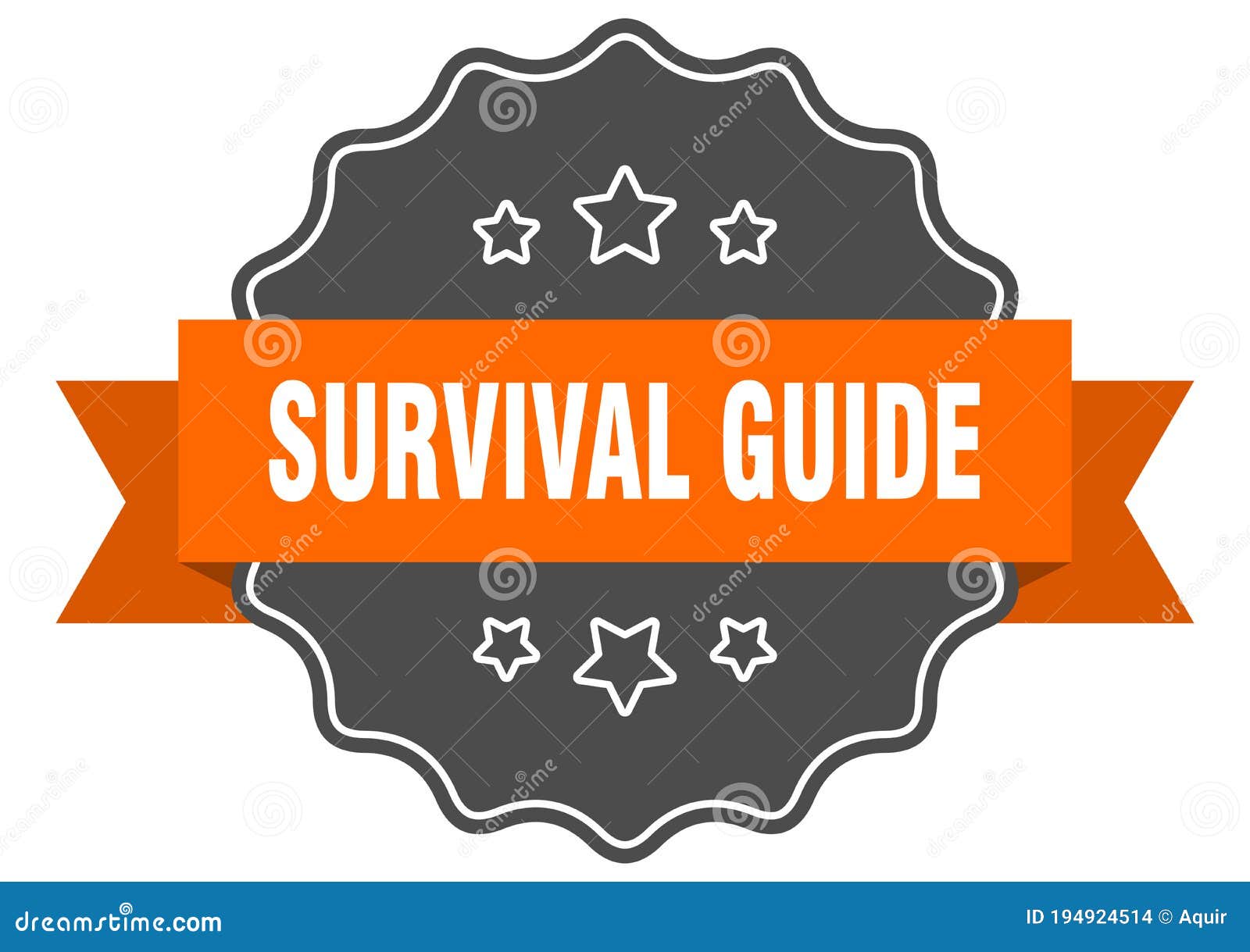 Survival Guide Label. Survival Guide Isolated Seal. Sticker. Sign Stock ...