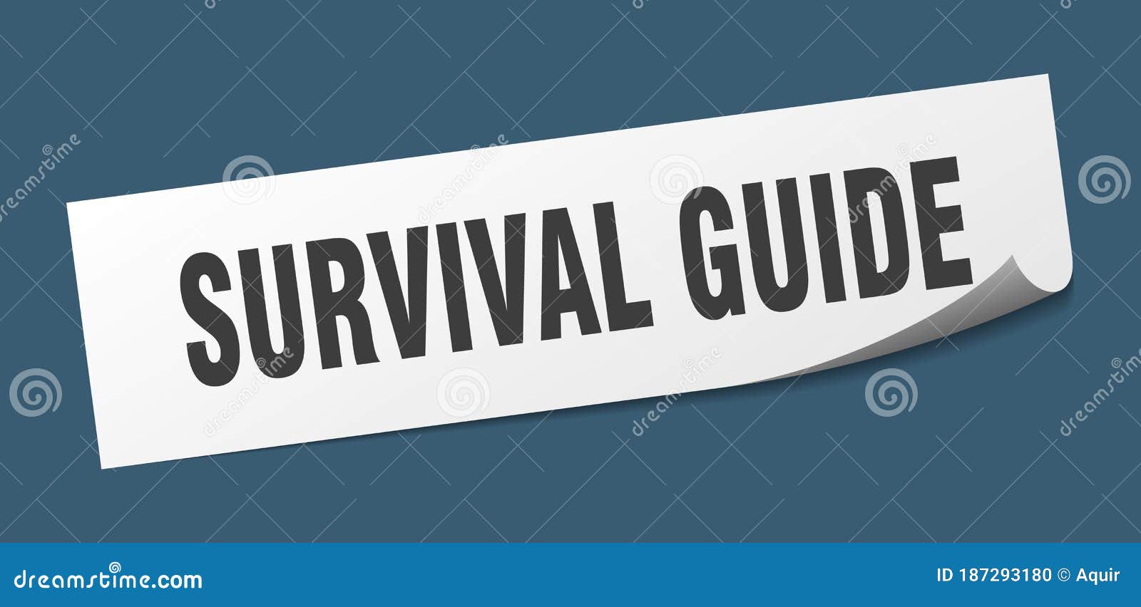 Survival Guide Sticker. Survival Guide Square Isolated Sign Stock ...