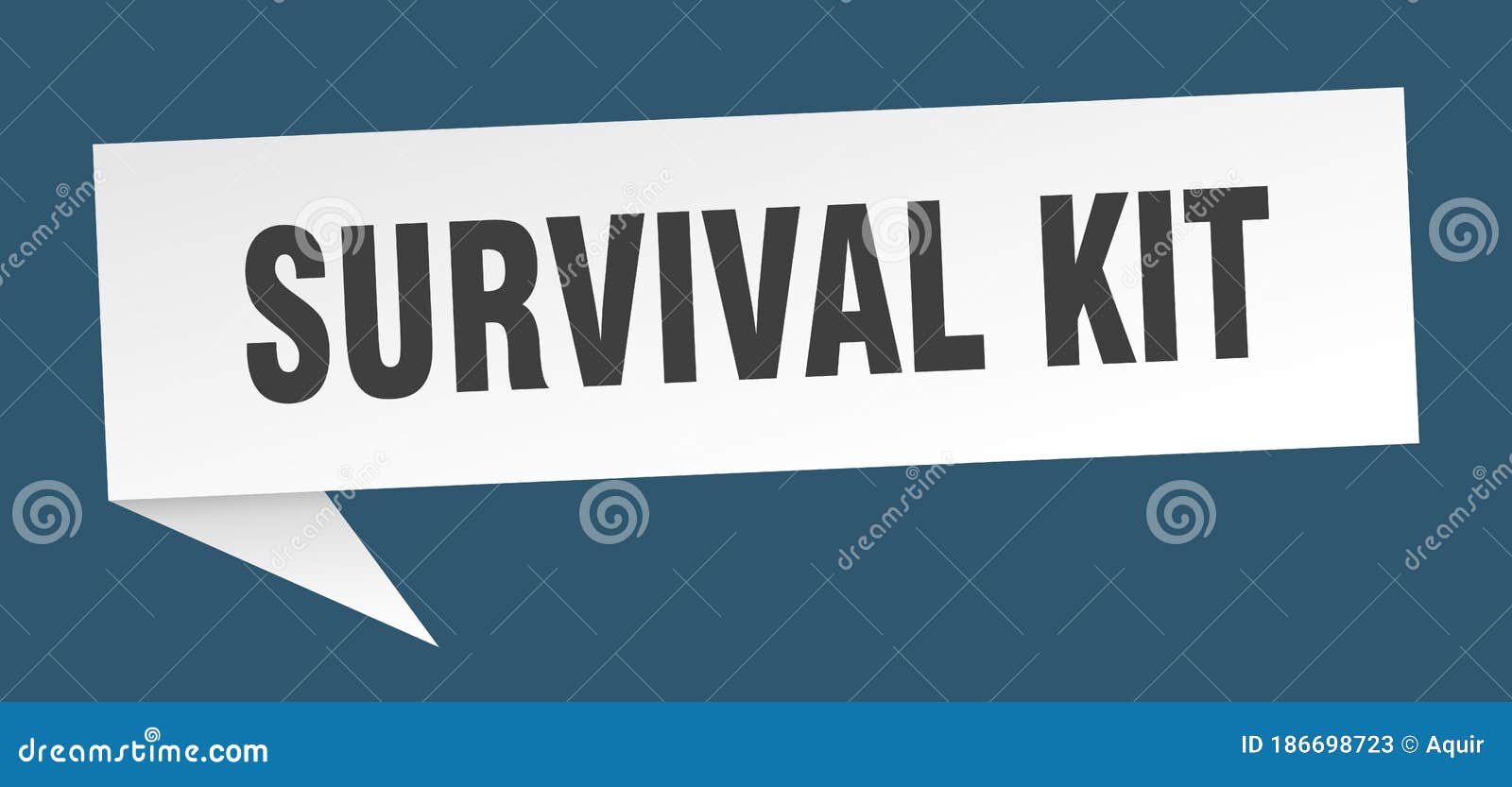 Survival Kit Banner. Survival Kit Speech Bubble Stock Vector ...