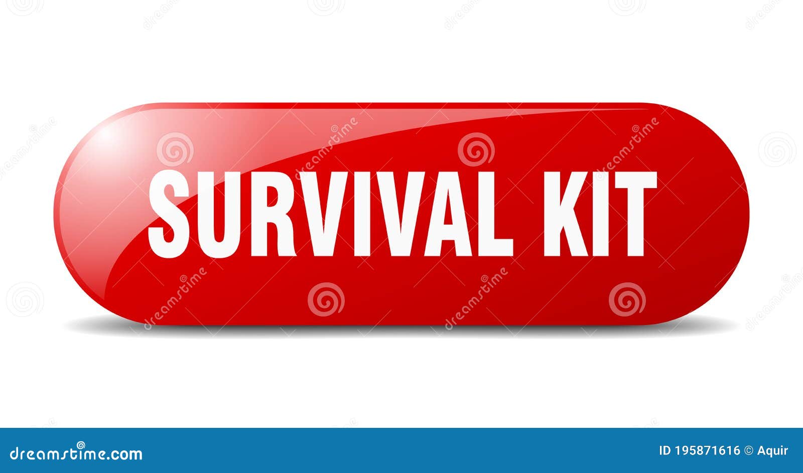 Survival Kit Button. Sticker. Banner. Rounded Glass Sign Stock Vector ...