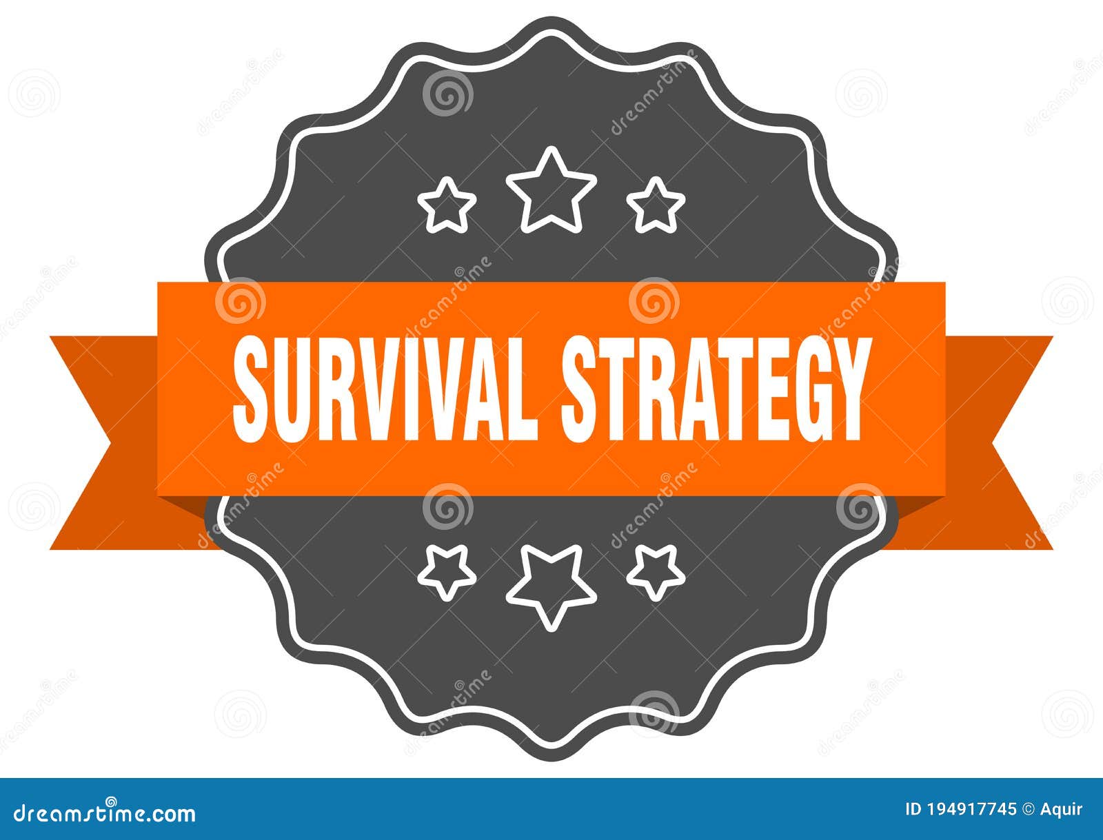 Survival strategy label stock vector. Illustration of peeler - 194917745
