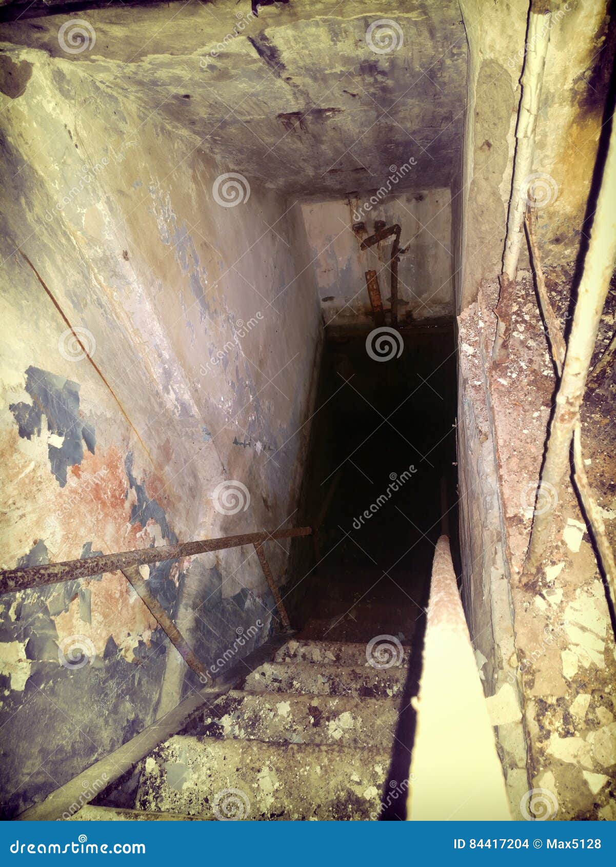 Survival Underground Tunnel and Bunker Apocalypse Doomsday Stock Photo ...