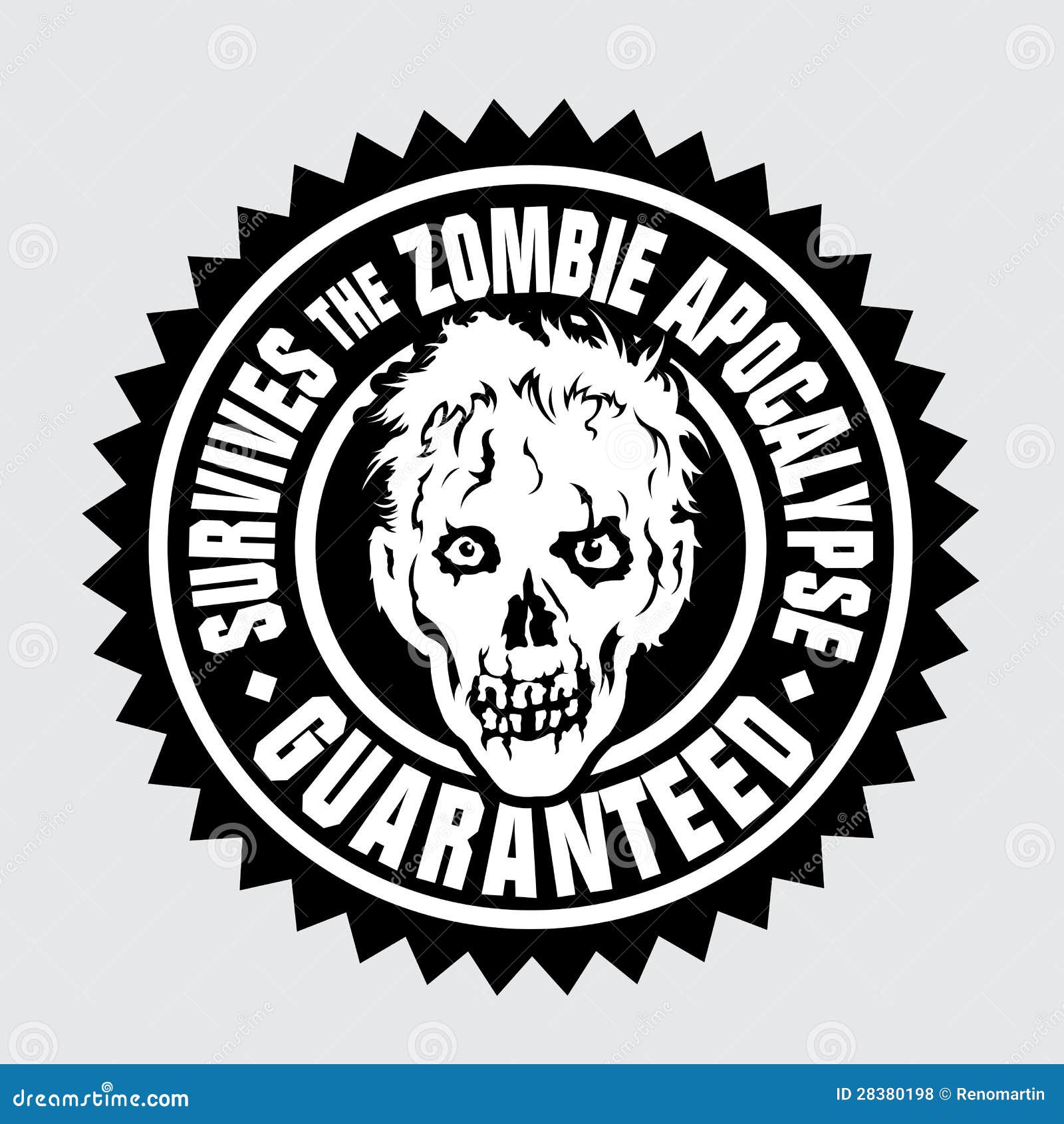 Attention Zombie. Warning Yellow Road Sign. Caution Dead Man Monster ...