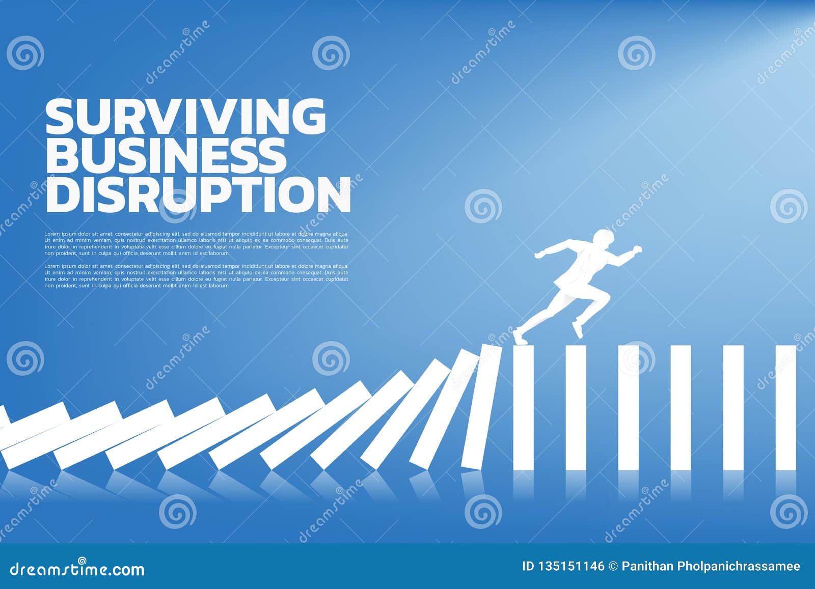 Surviving Business Disruption. Stock Illustration - Illustration of ...