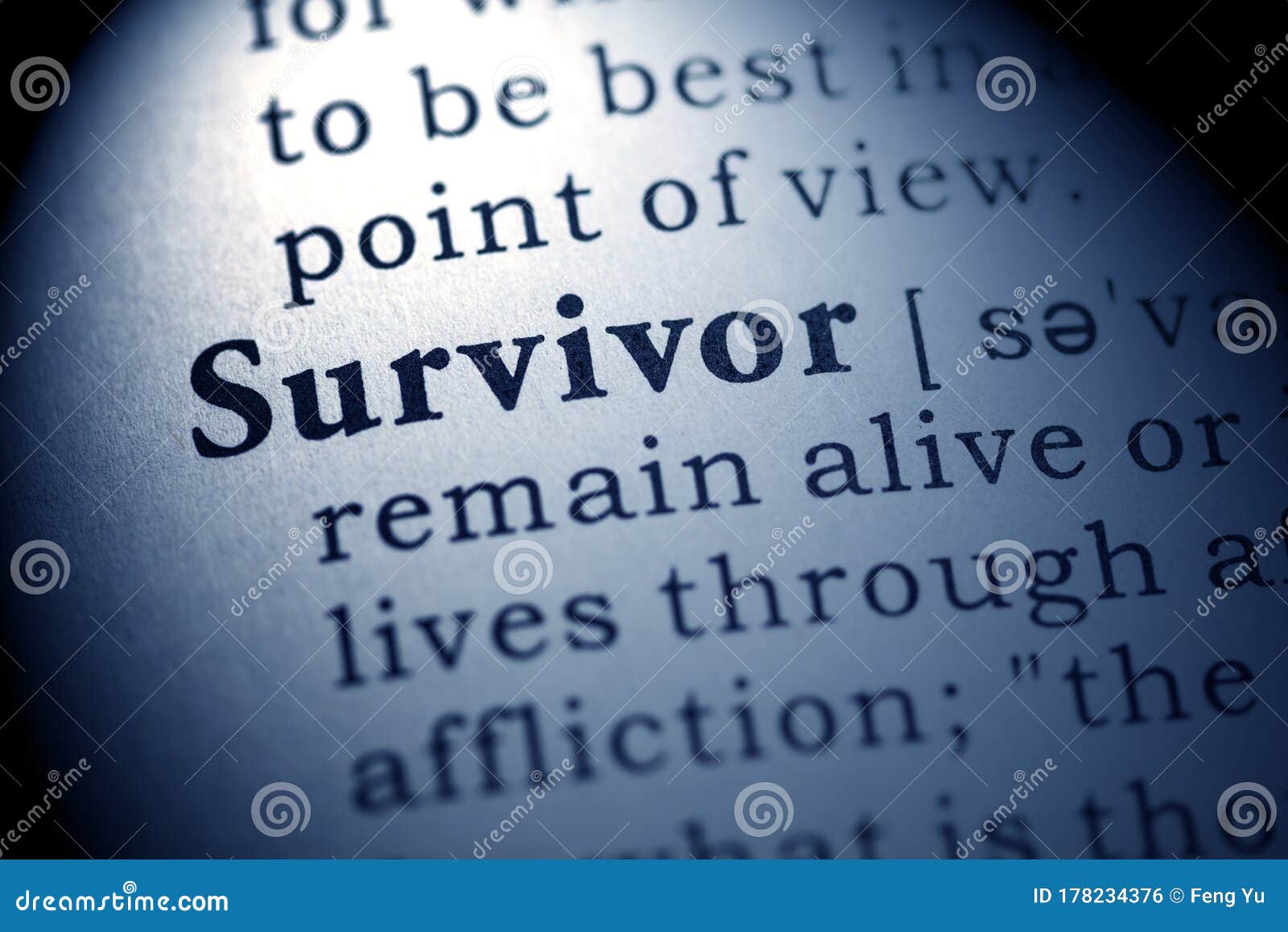 Survivor stock photo. Image of book, light, text, definition - 178234376