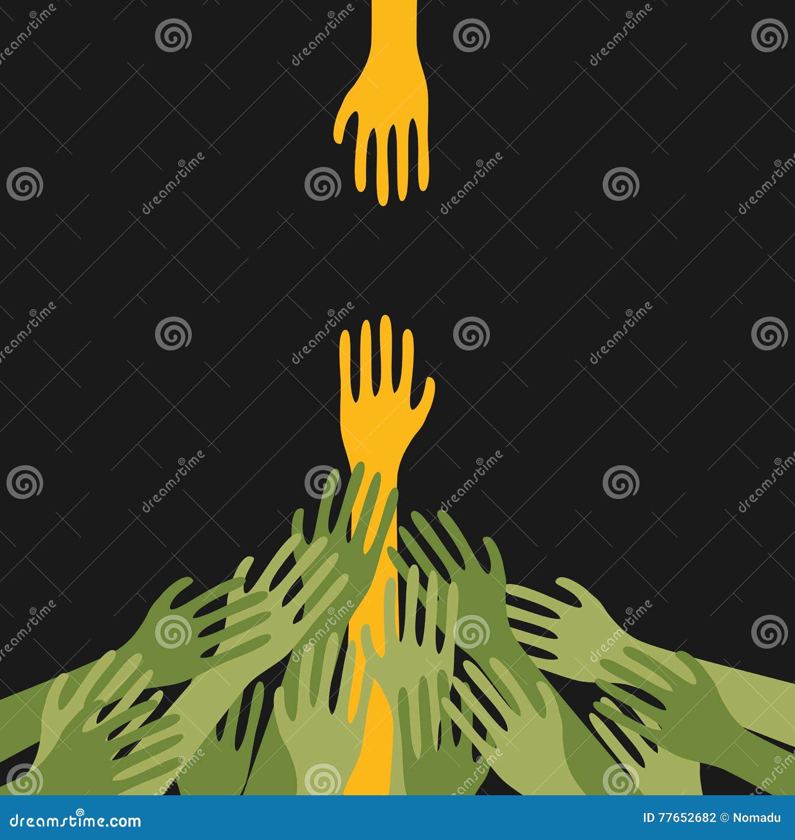 Survivor Human Hand stock vector. Illustration of retro - 77652682