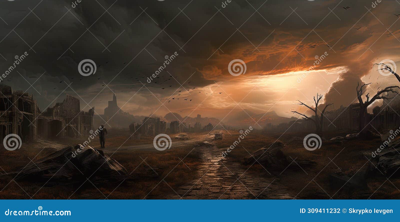 Survivors in a Post-Apocalyptic World." Survivors Navigate through a ...