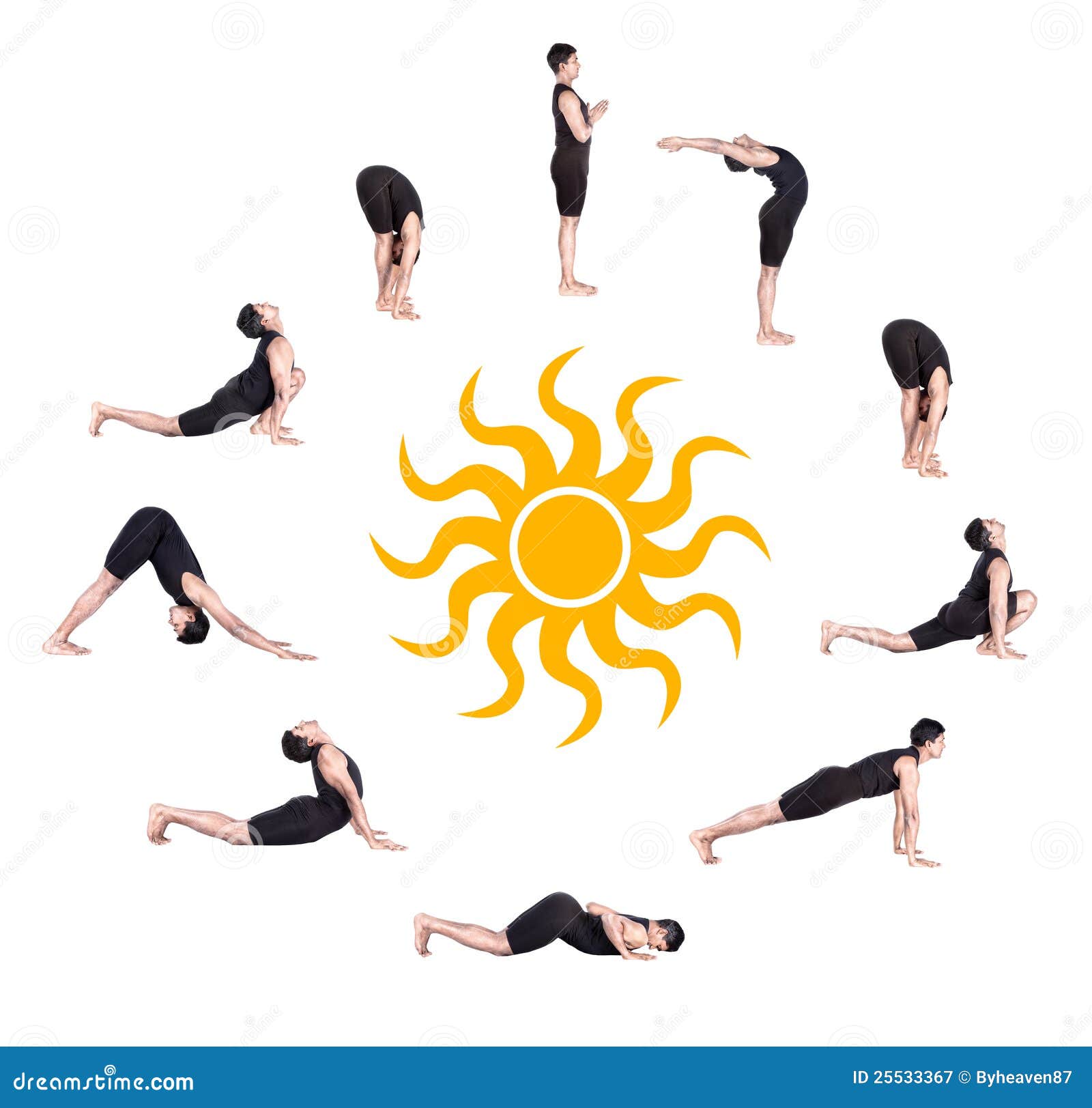Surya Namaskar Sun Salutation Stock Image Image Of Mind Meditation