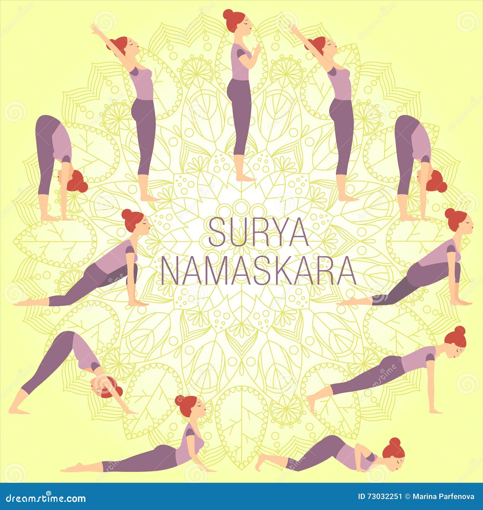 Surya Namaskar Sun Salutation Banner Design Vector Illustration ... Surya Namaskar Sun Salutation Banner Design Vector Illustration ...
