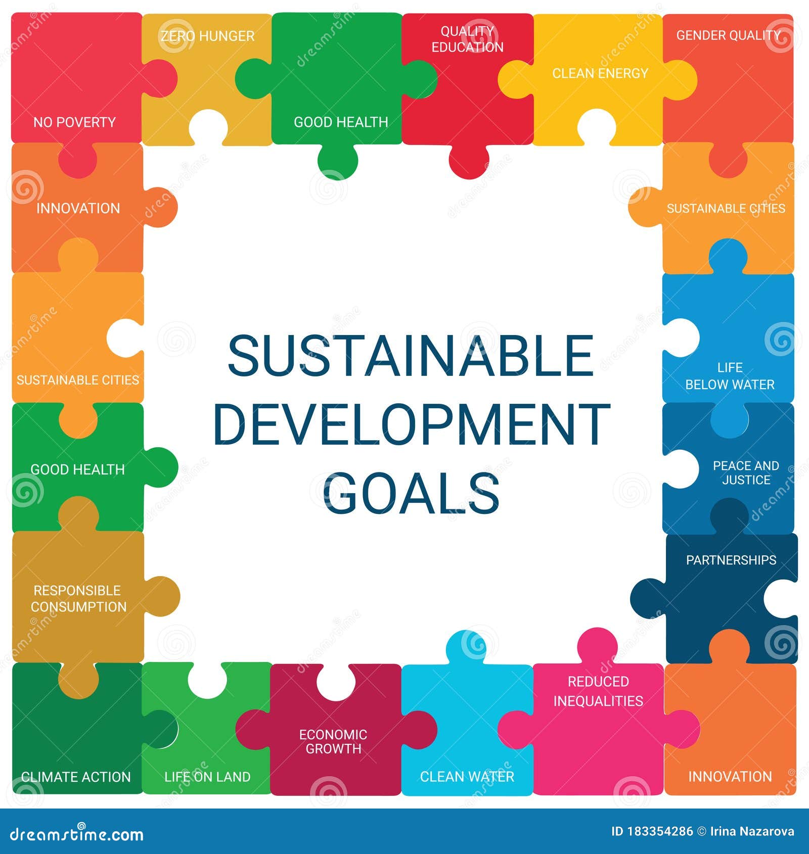 Sustainable Development Goals Stock Vector - Illustration of goals ...
