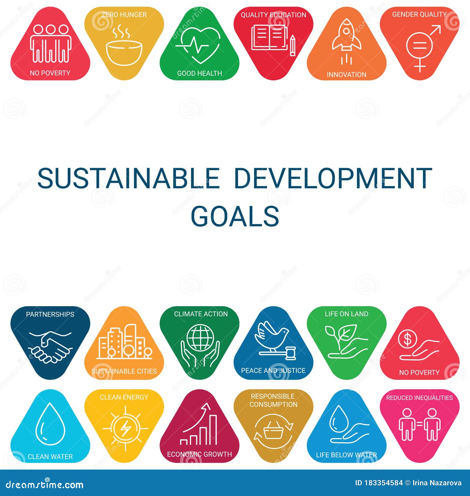 Sustainable Development Goals Stock Vector - Illustration of life ...