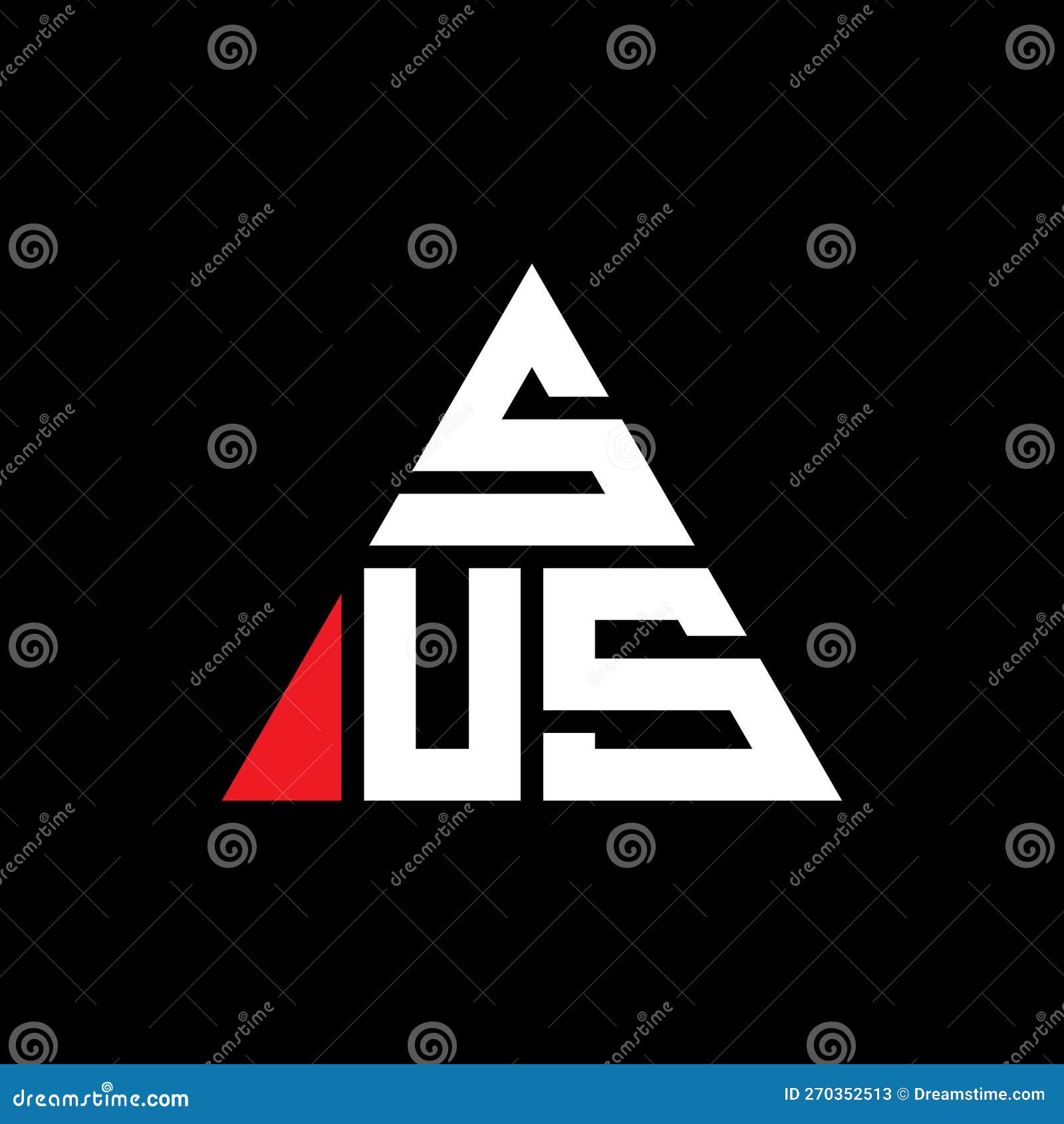 SUS Triangle Letter Logo Design with Triangle Shape. SUS Triangle Logo ...