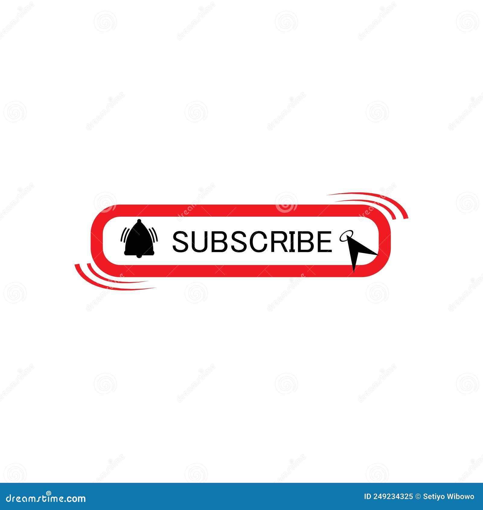 Suscribe Button Icon Vector Flat Design Stock Vector - Illustration of click, background: 249234325