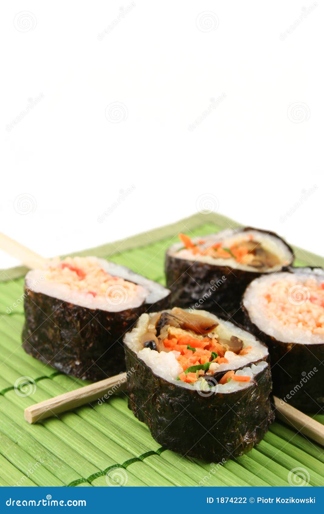 Sushi stock photo. Image of isolated, dinner, appetizing - 1874222