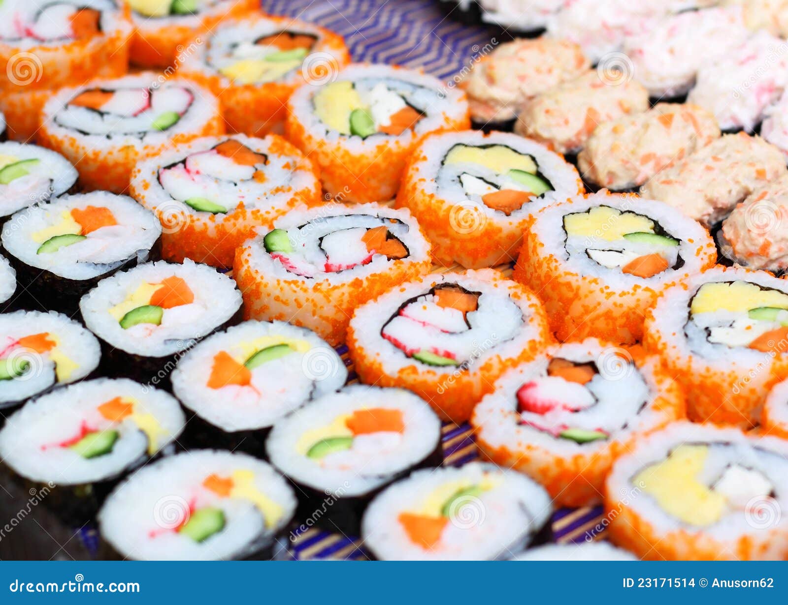 Sushi stock photo. Image of rice, meal, diet, cuisine - 23171514