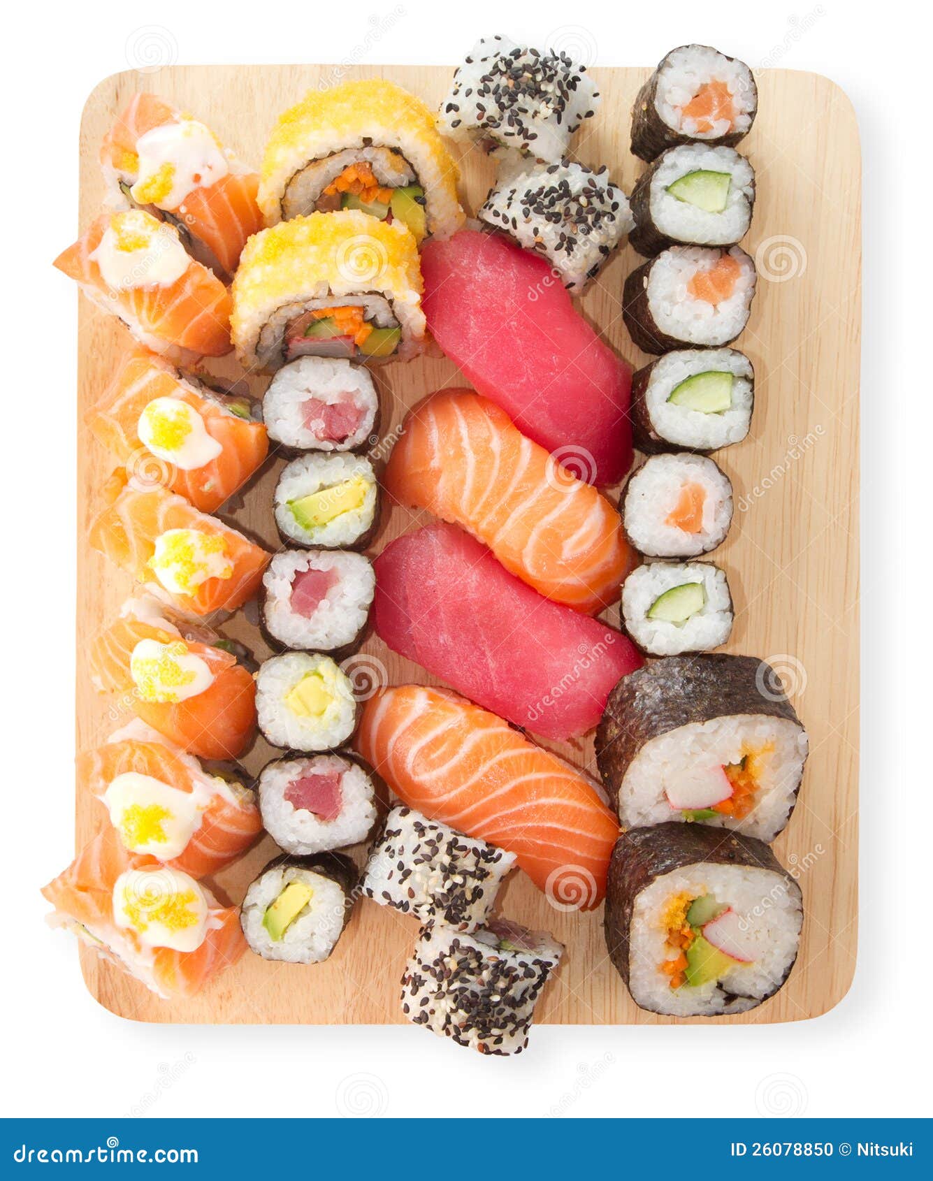 Sushi set stock photo. Image of vinegar, roll, salmon - 26078850