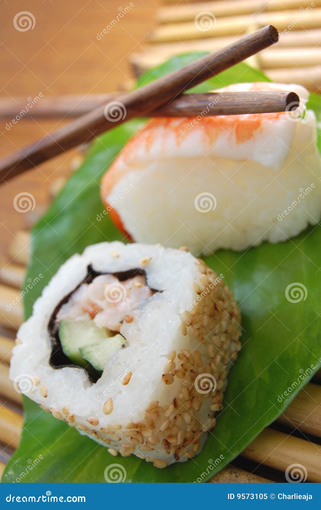 Sushi appetizer stock image. Image of maki, prawn, restaurant - 9573105