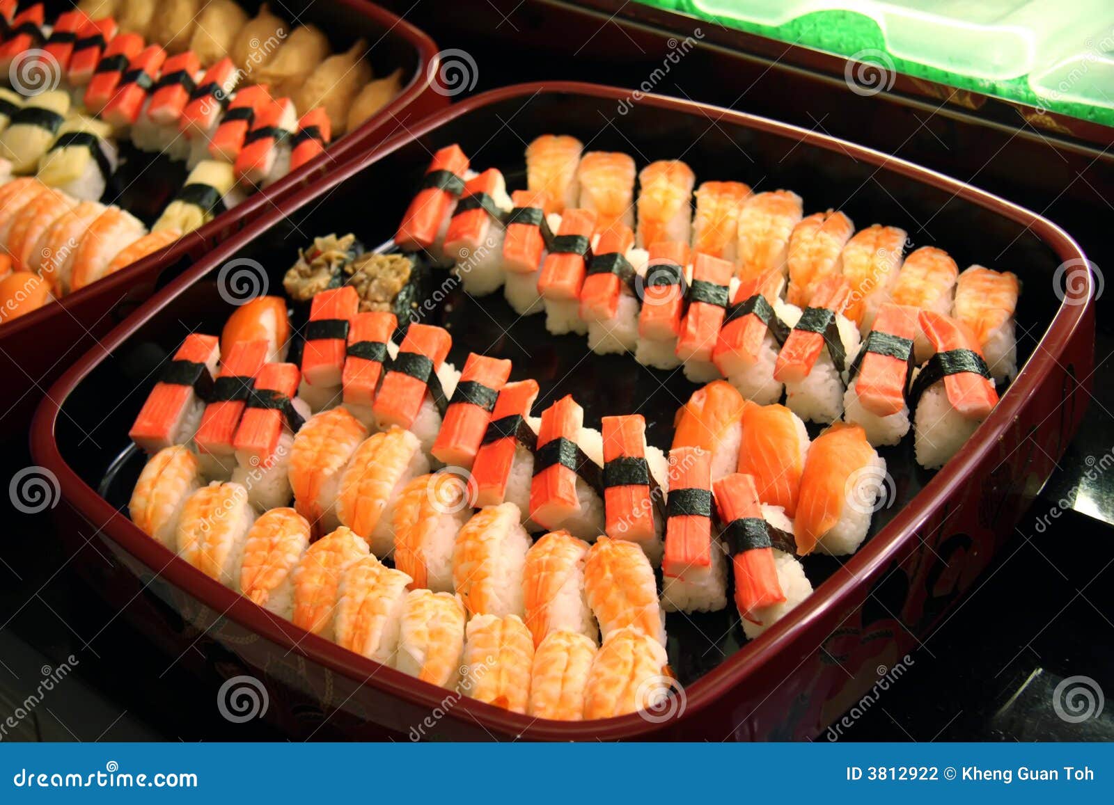 Sushi arrangement stock photo. Image of asian, salmon - 3812922