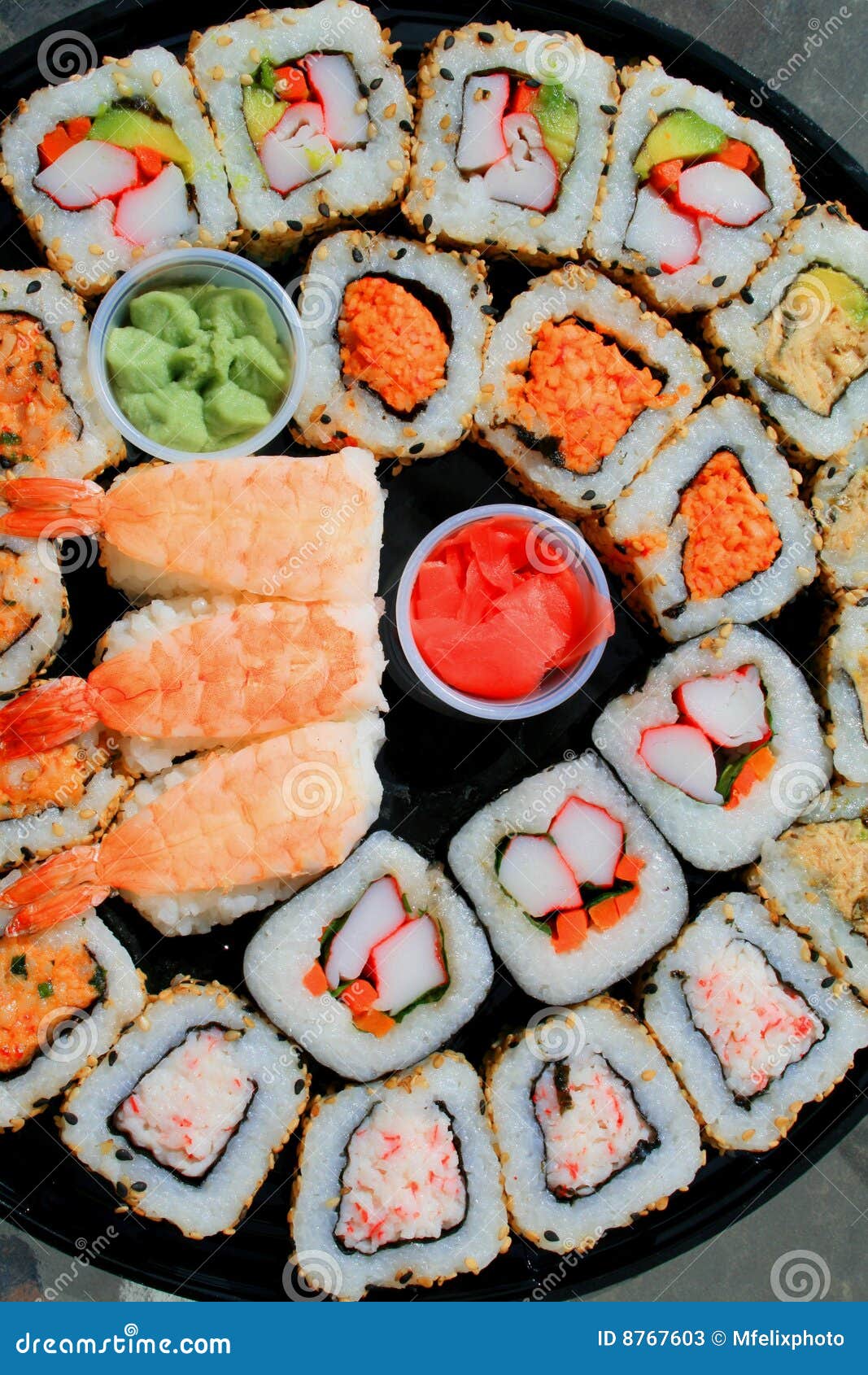 Sushi Assortment stock image. Image of closeup, group - 8767603