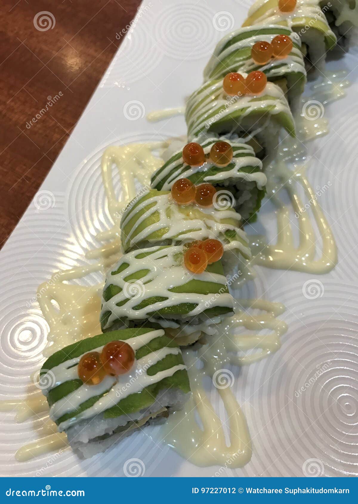 Sushi avocado. stock photo. Image of favorite, decoration - 97227012