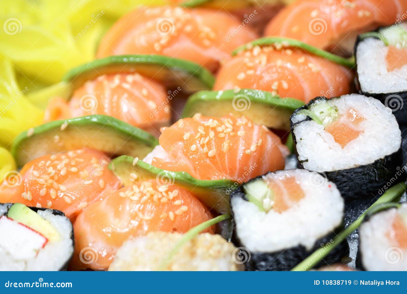 Sushi background stock image. Image of japanese, domestic - 10838719