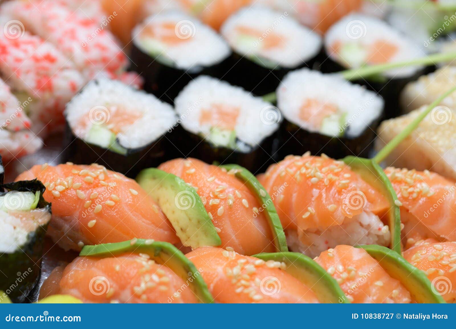 Sushi background stock image. Image of japanese, gourmet - 10838727
