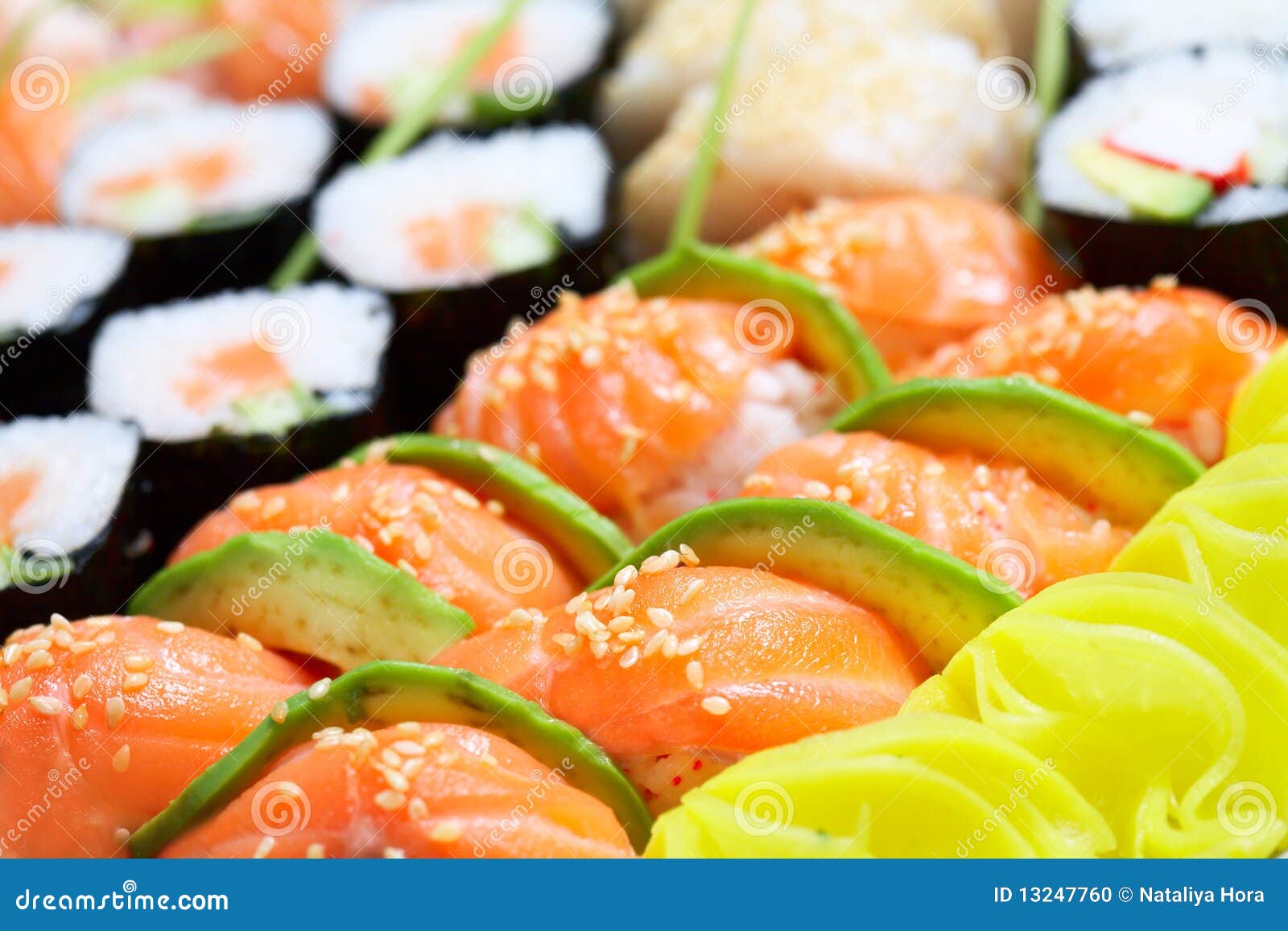 Sushi background stock photo. Image of prawn, gourmet - 13247760