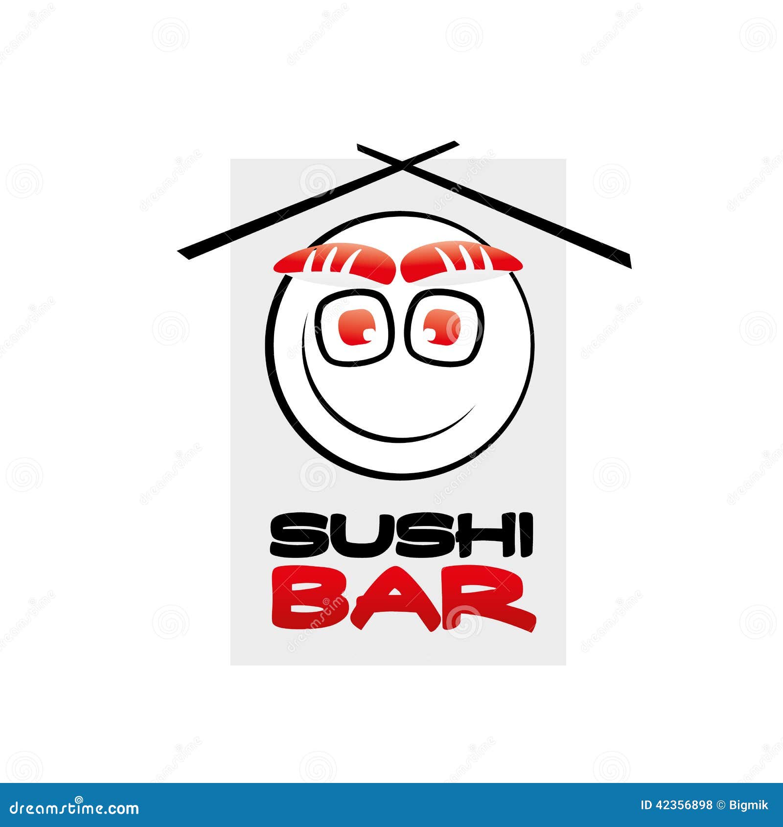 Sushi bar logo stock vector. Illustration of menu, postcard - 42356898