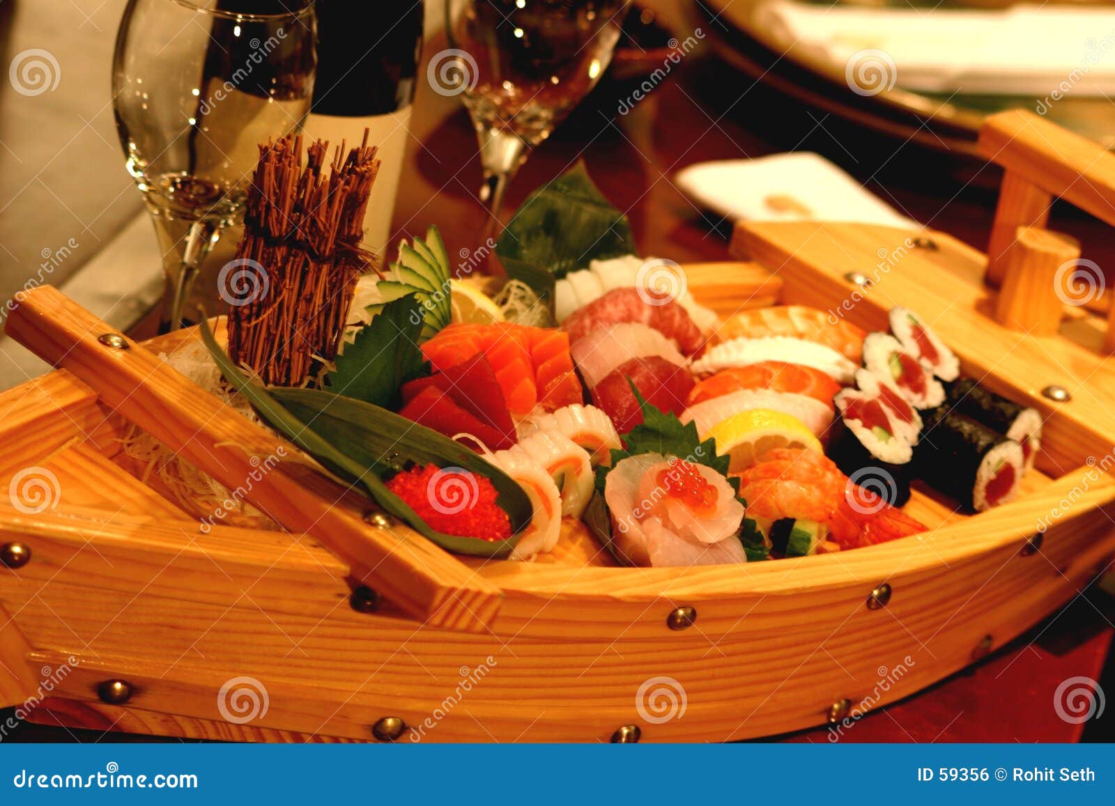 Sushi Boat stock photo. Image of dinner, boat, place, oriental - 59356