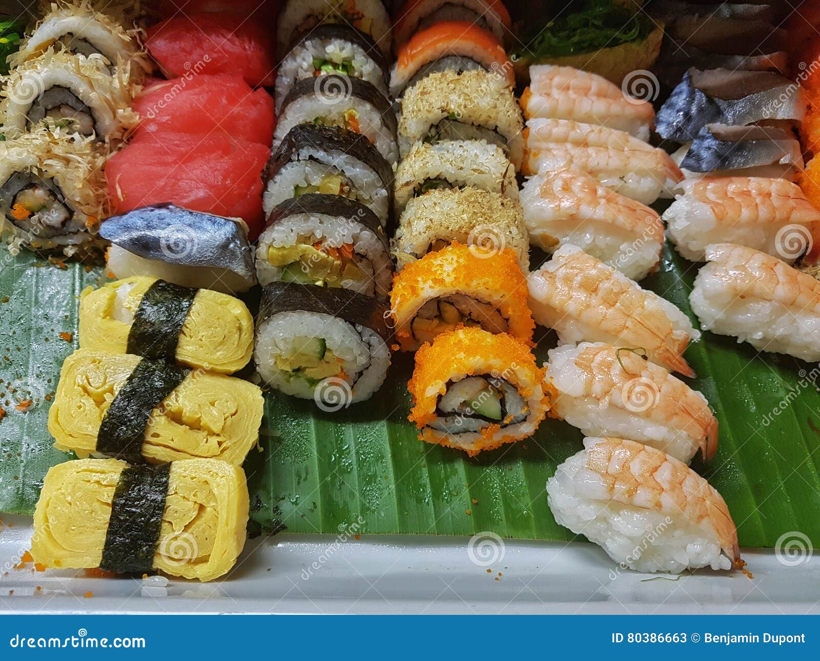 Sushi buffet stock image. Image of variety, rolls, tuna - 80386663