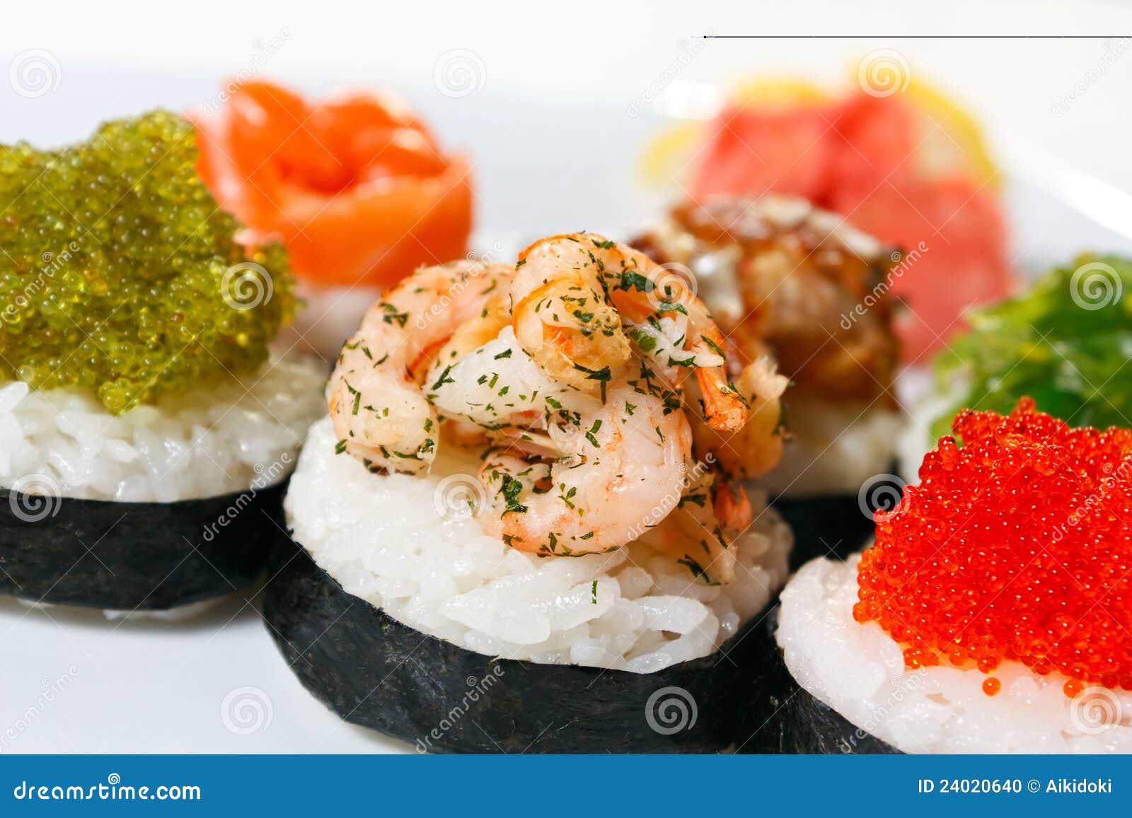 Sushi Canape stock photo. Image of prepared, canape, caviar - 24020640