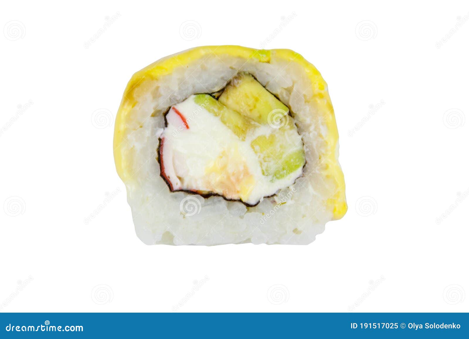 Sushi Cheese Maki On A White Background Stock Photo | CartoonDealer.com ...