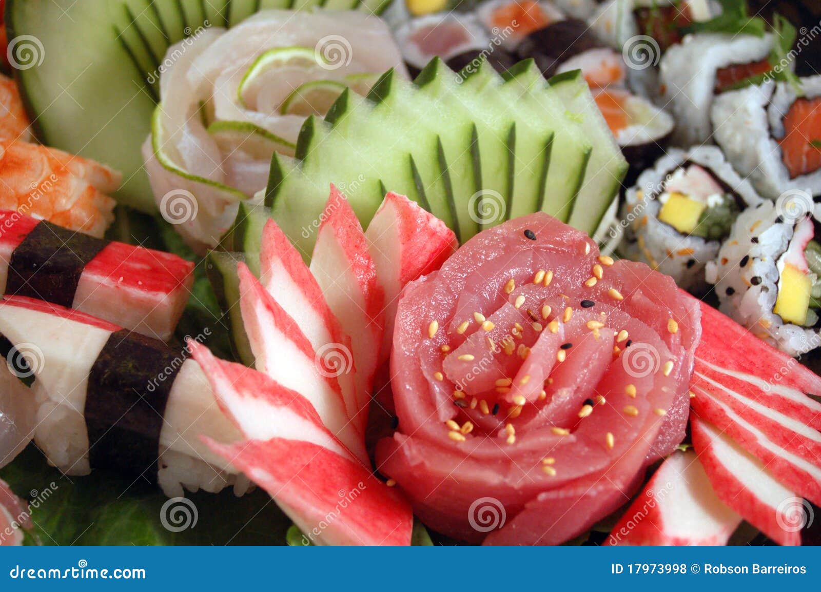 Sushi Composition stock photo. Image of japan, salm, salmon - 17973998